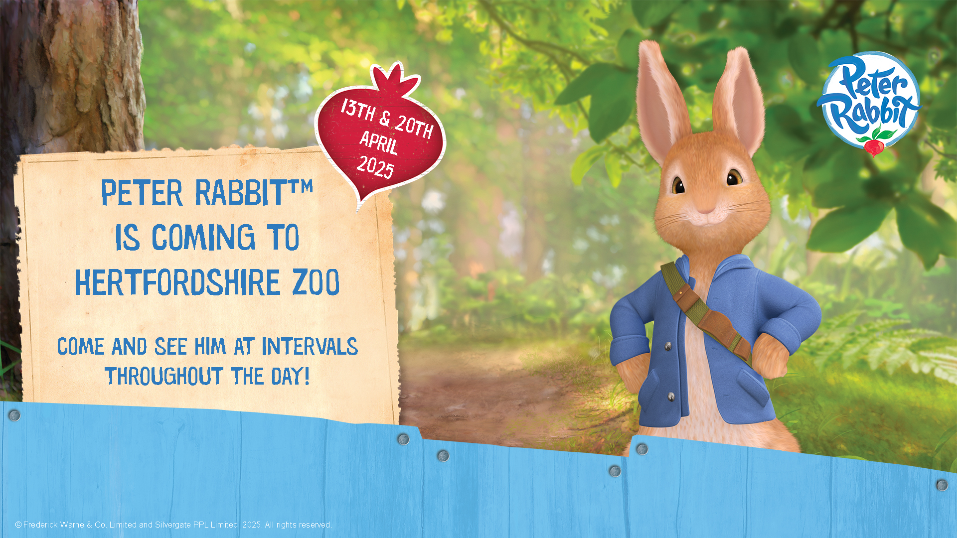 Peter Rabbit™ comes to Hertfordshire Zoo! 20th April | Hertfordshire Zoo